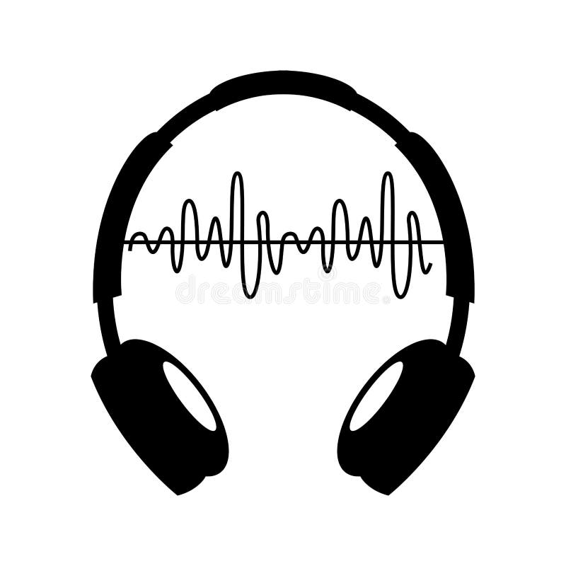 Earphones Audio Device Icon Stock Vector - Illustration of technology ...