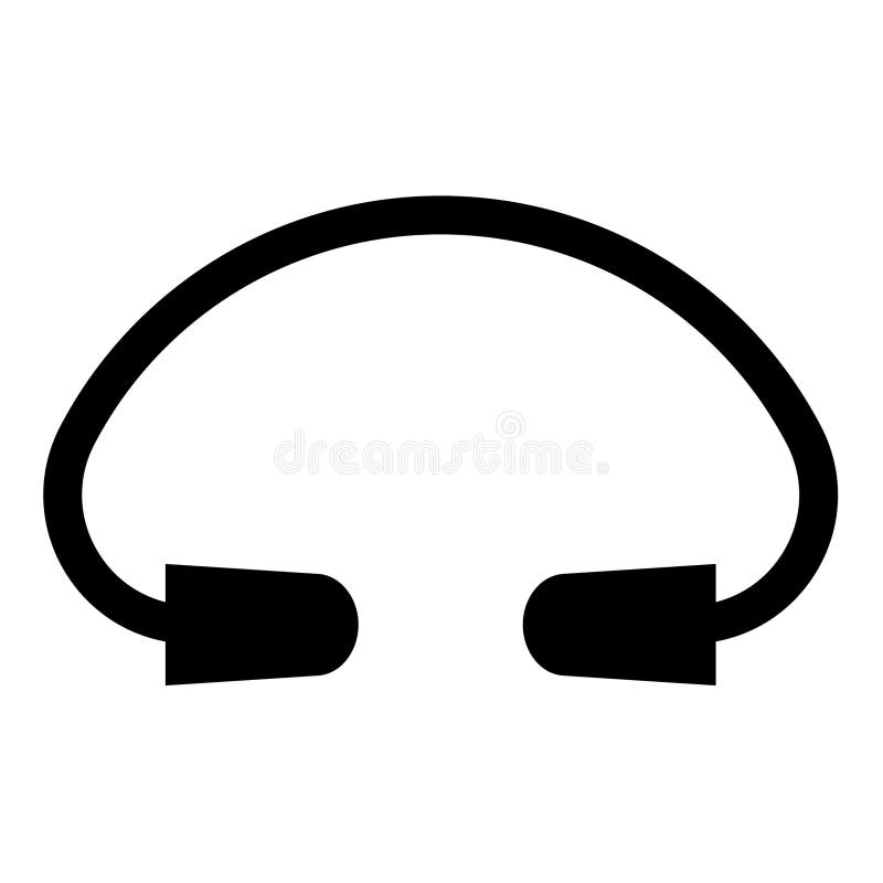 Earplug Ear Plug Protection Device Icon Black Color Vector Illustration Image Flat Style Stock ...