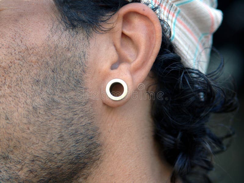 Earring stock photo. Image of piercing, profile, closeup - 243732