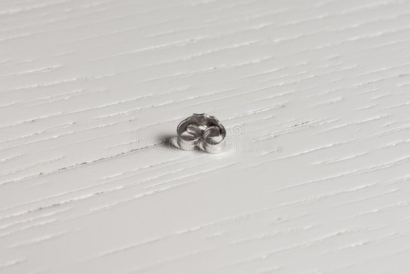 Earring Clasp Tension Back Made of 585 White Gold Stock Image - Image ...