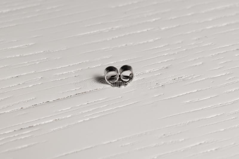 Earring Clasp Tension Back Made of 585 White Gold, Macro Photography ...