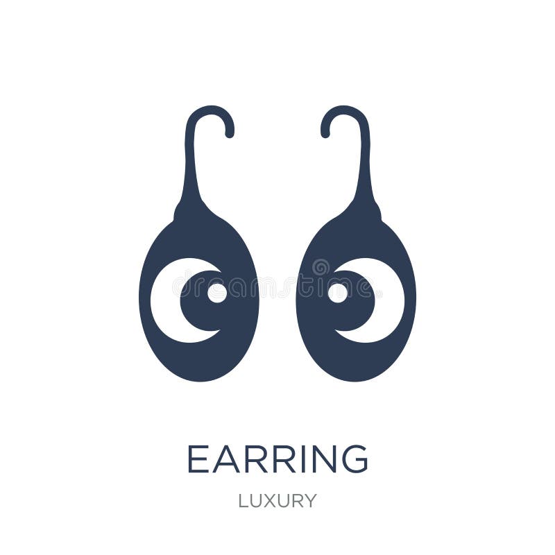 Earring Icon. Trendy Flat Vector Earring Icon on White Background from ...