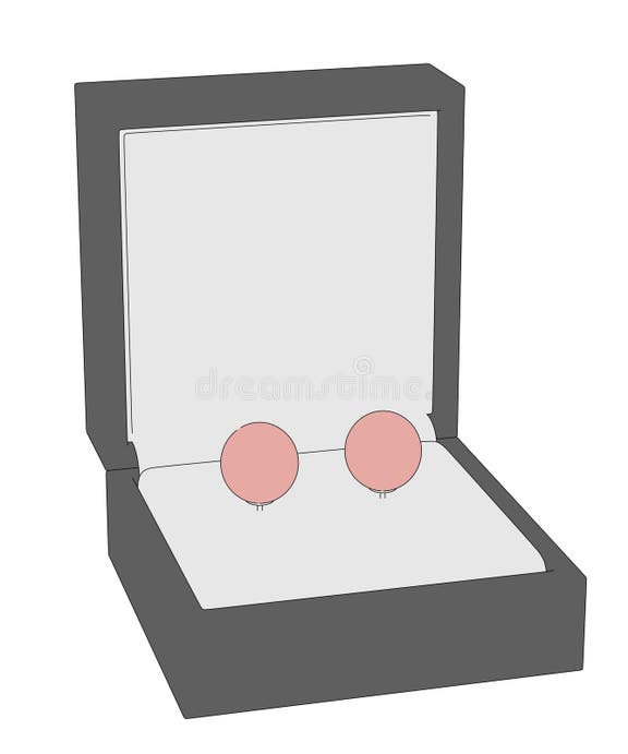 Earrings in boxes stock illustration. Illustration of boxes - 54723119
