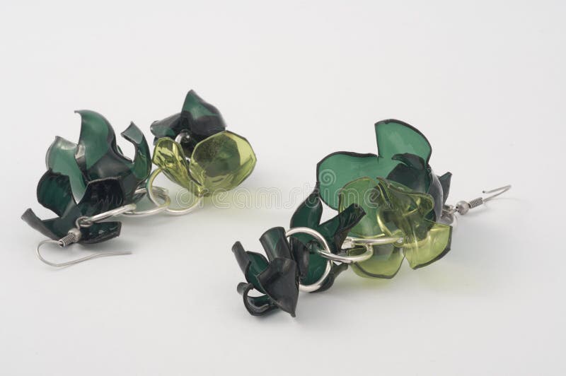 Earrings in Recycled Plastic Bottles Stock Image - Image of milan, mode ...