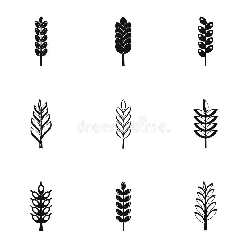 Ears Form Icon Set Simple Style Stock Illustrations – 17 Ears Form Icon ...