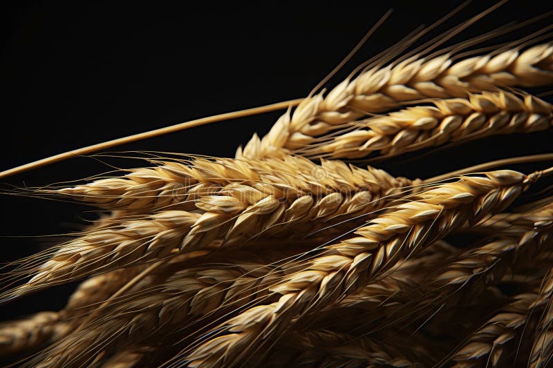 Ears of Wheat Close-up. Generative AI Stock Illustration - Illustration ...
