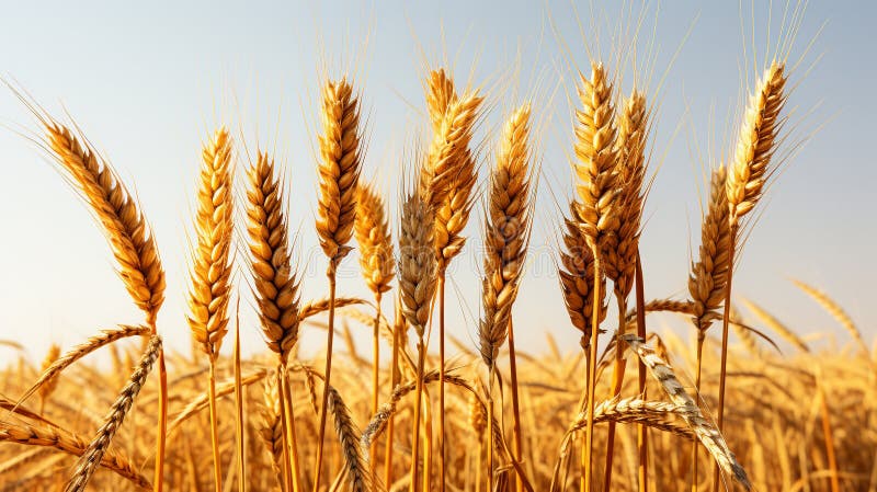 Ears of Wheat HD 8K Wallpaper Stock Illustration - Illustration of time ...