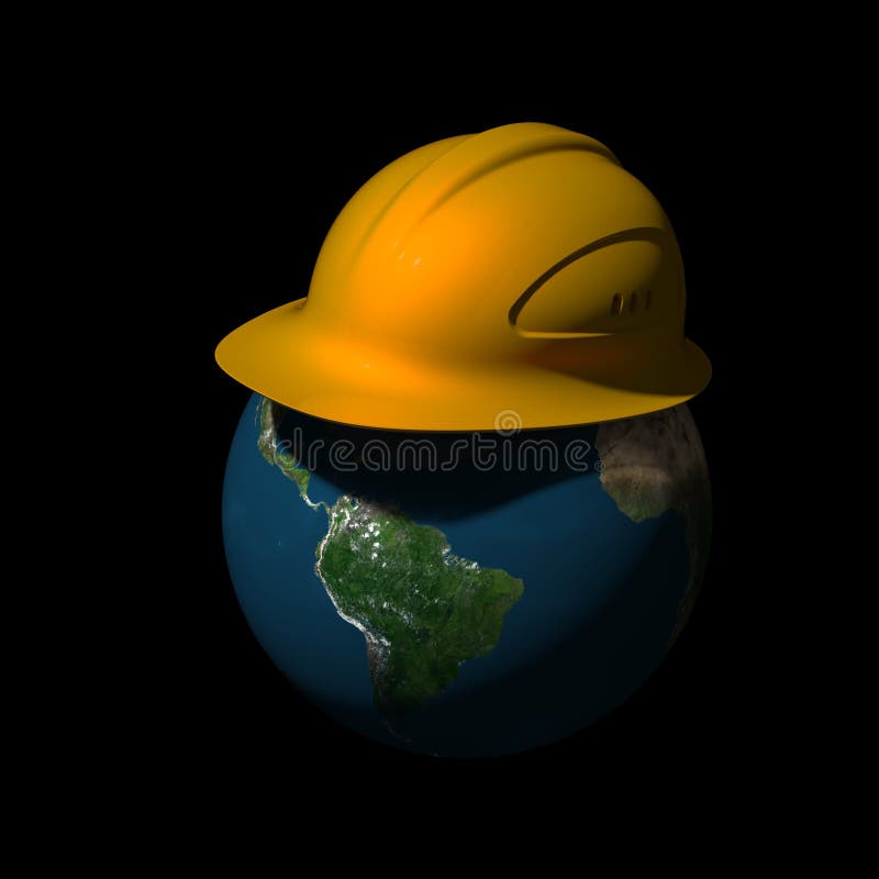 Earth stock illustration. Illustration of hardhat, globe - 16629317