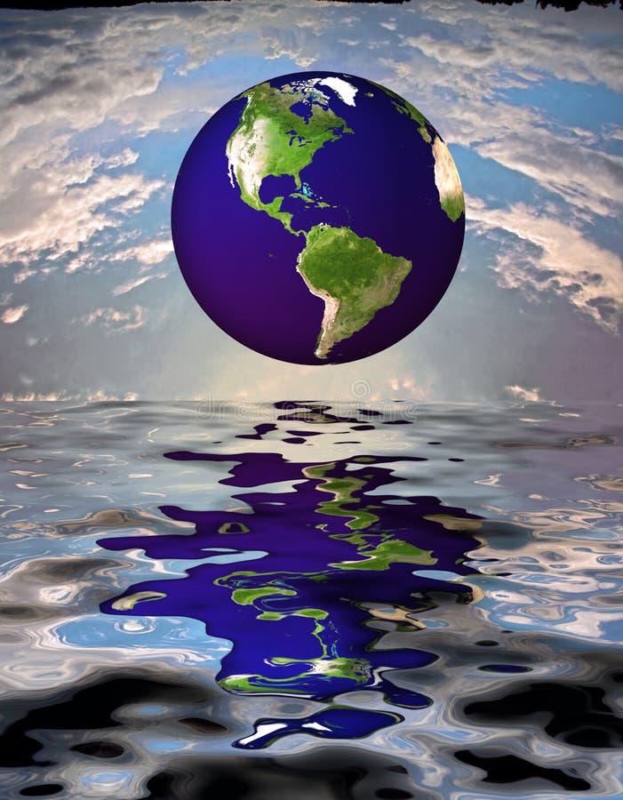 Earth Water Emerge stock illustration. Illustration of energy - 19436113