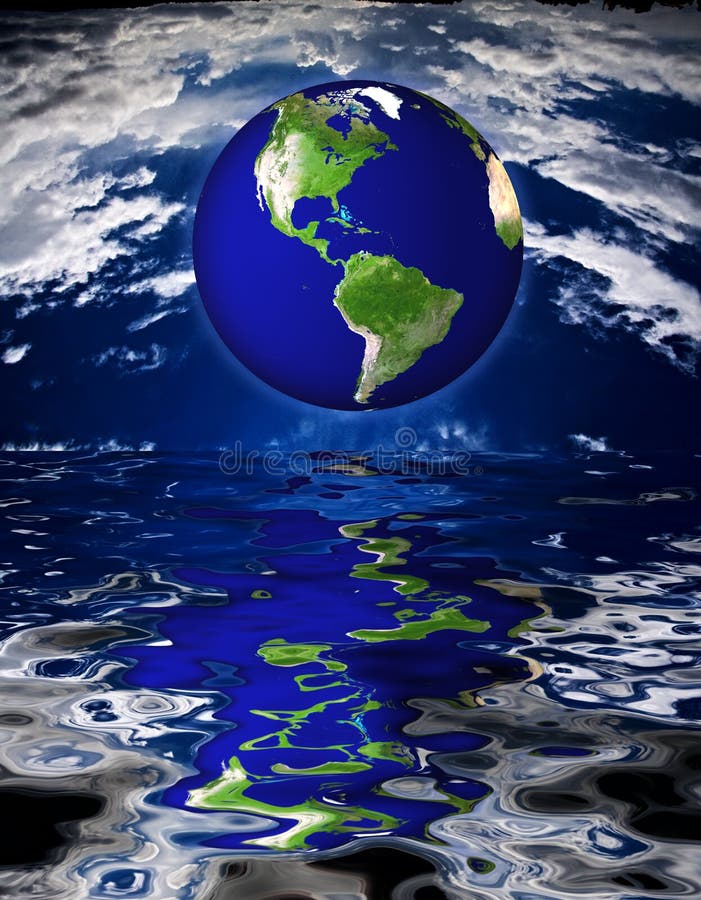 Earth Water Emerge stock illustration. Illustration of energy - 19436113