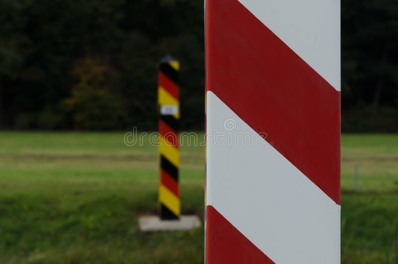STATE BORDER POSTS stock photo. Image of gate, emblem - 234802414