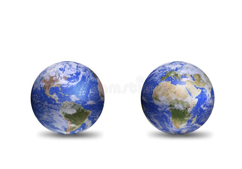 Divided Planet on Two Half, Divided Earth on Two Half, 3d Illustration ...