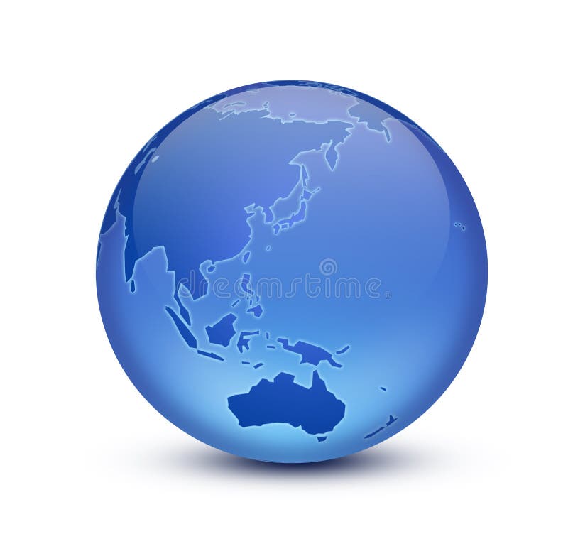 Blue Earth Australia stock illustration. Illustration of earth - 25297700