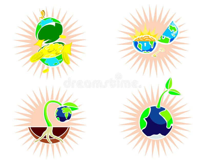 Stages of Earth Death Vector Concept Illustration Stock Vector ...
