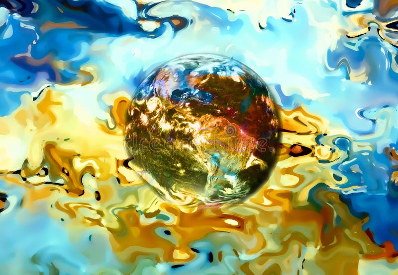 Earth in Abstract Background. Beautiful Color Background. Stock ...