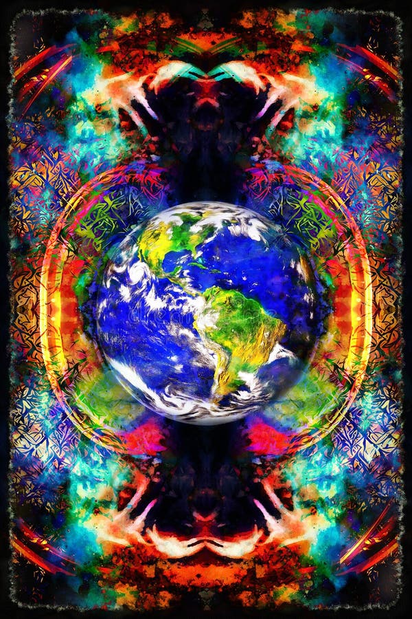 Earth in Abstract Background. Beautiful Color Background. Stock ...