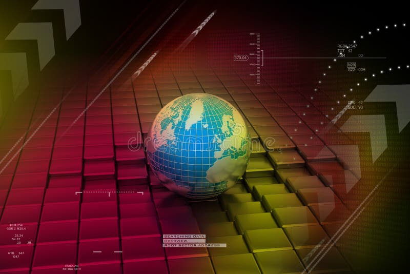 Earth in Abstract Background Stock Illustration - Illustration of ...