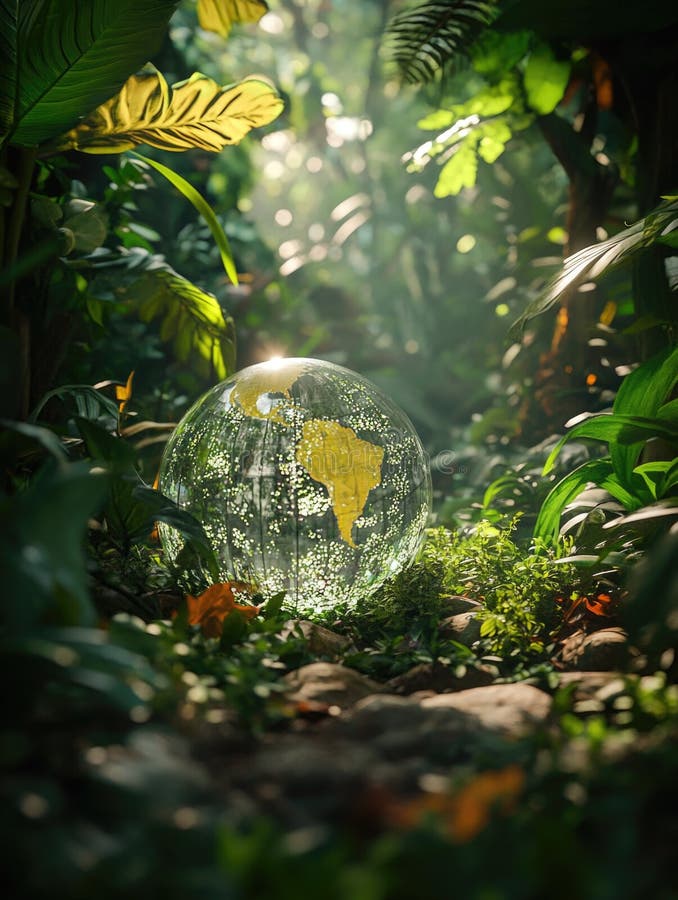 Earth on an Amazonian Forest Floor Stock Image - Image of planet ...