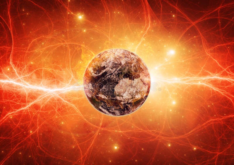 Earth apocalypse stock illustration. Illustration of damage - 93353803