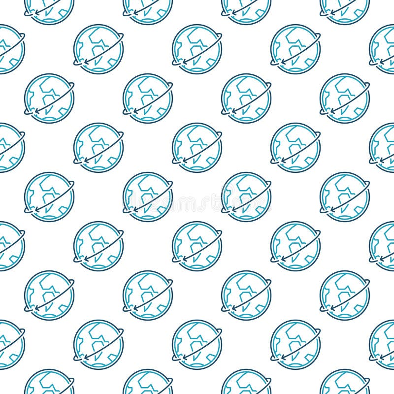 Earth with Arrow Vector Concept Outline Seamless Pattern Stock ...