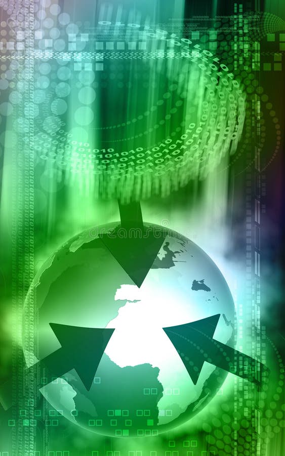 Earth and Arrows stock illustration. Illustration of orbit - 7592492