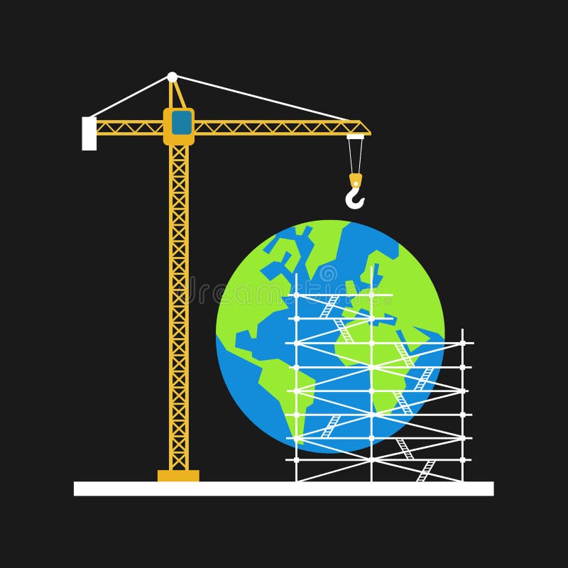Earth As Emerging and Developing Planet Stock Vector - Illustration of ...