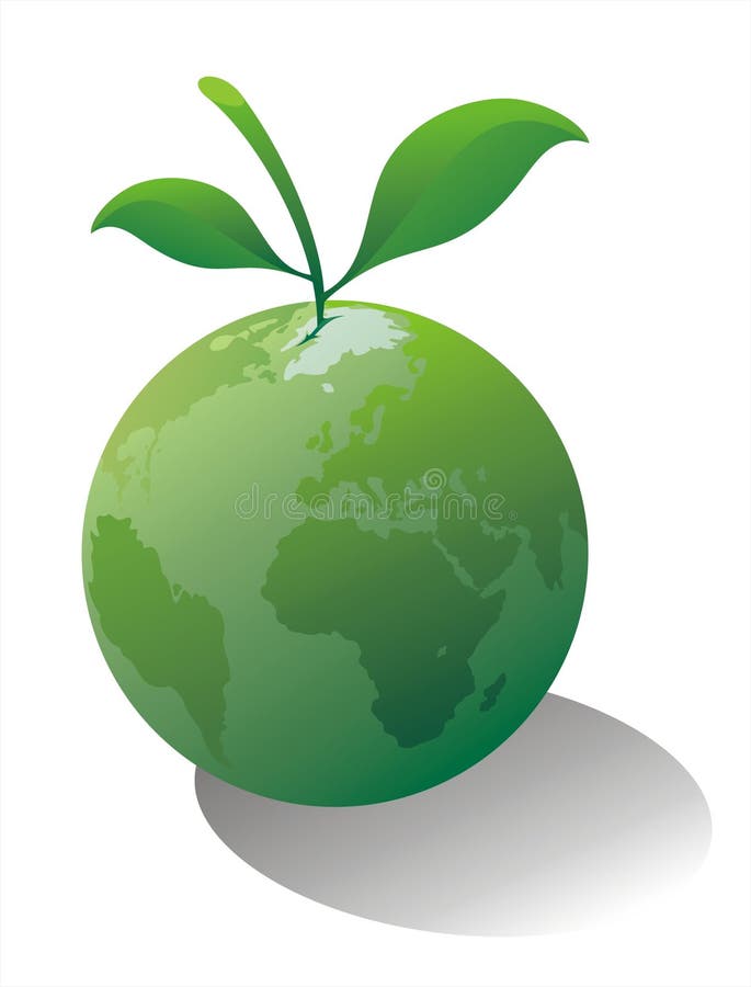 Earth as Fruit on a Tree stock illustration. Illustration of graphic ...