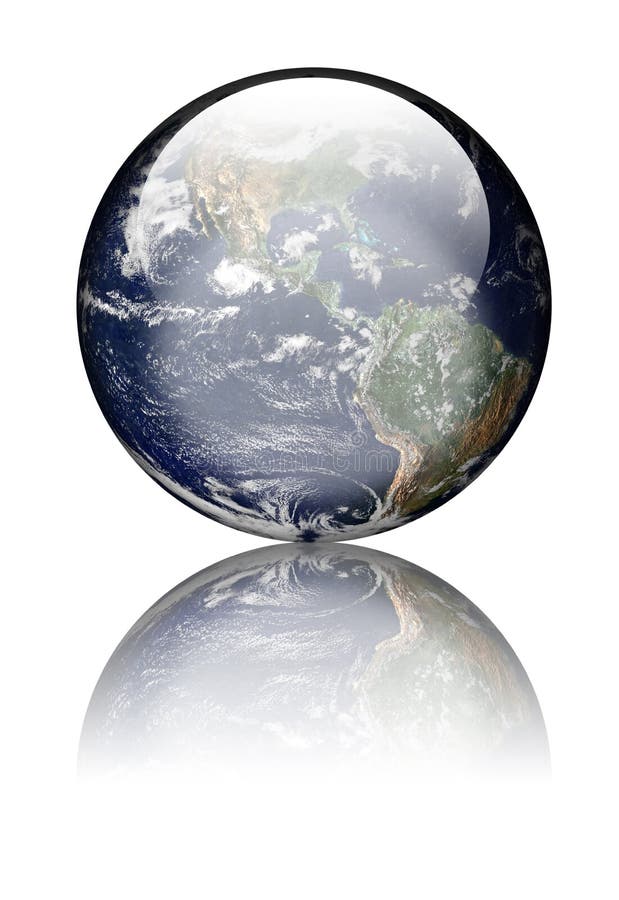 Earth as glass globe stock image. Image of space, hemisphere - 15654193