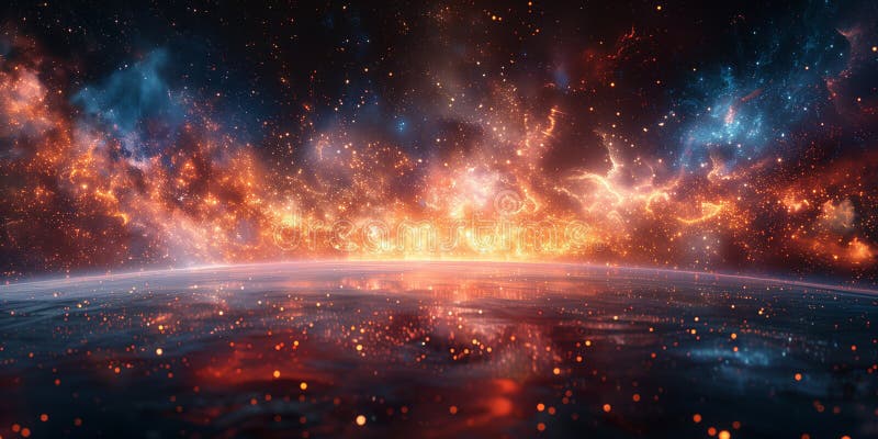 Earth As Seen from a Distance in Outer Space, Showing Continents ...