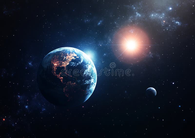 The Earth As Seen from Space. NASA Provided the Elements of this Image ...