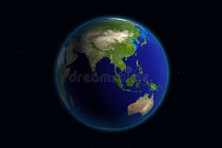 Earth - Asia stock illustration. Illustration of solar - 1376351