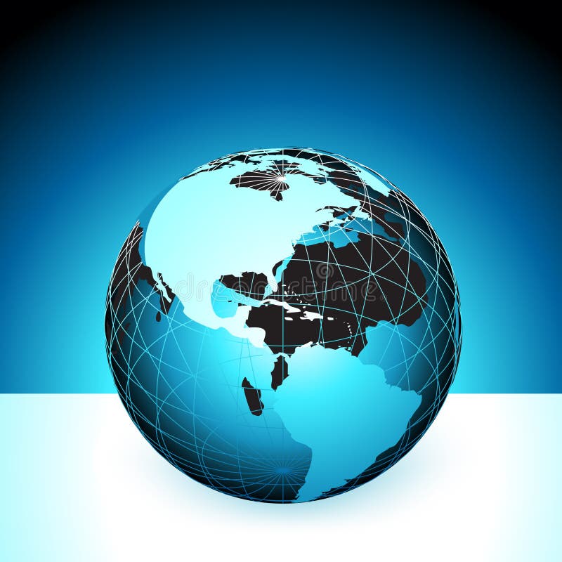 Internet Earth globe stock illustration. Illustration of light - 28736990