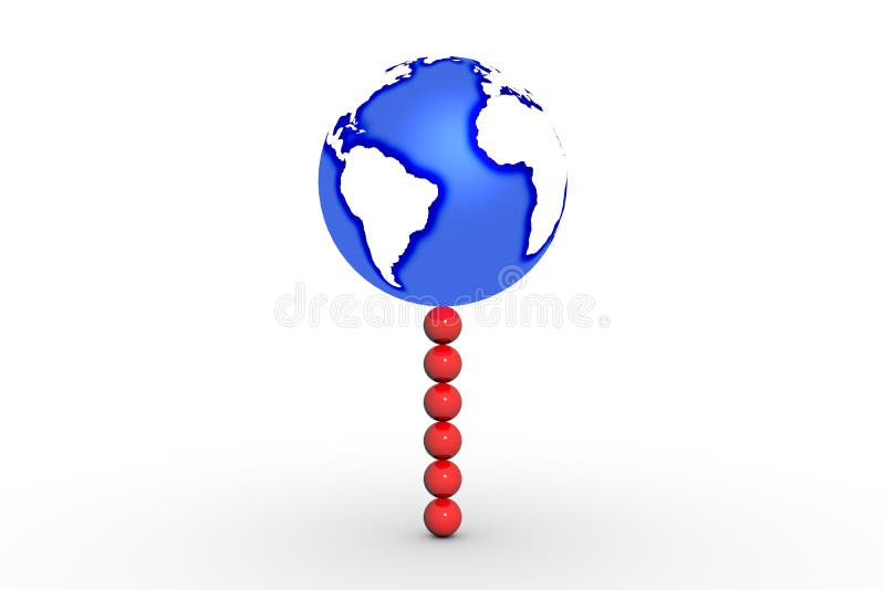 Earth in the balance stock illustration. Illustration of render - 49340153
