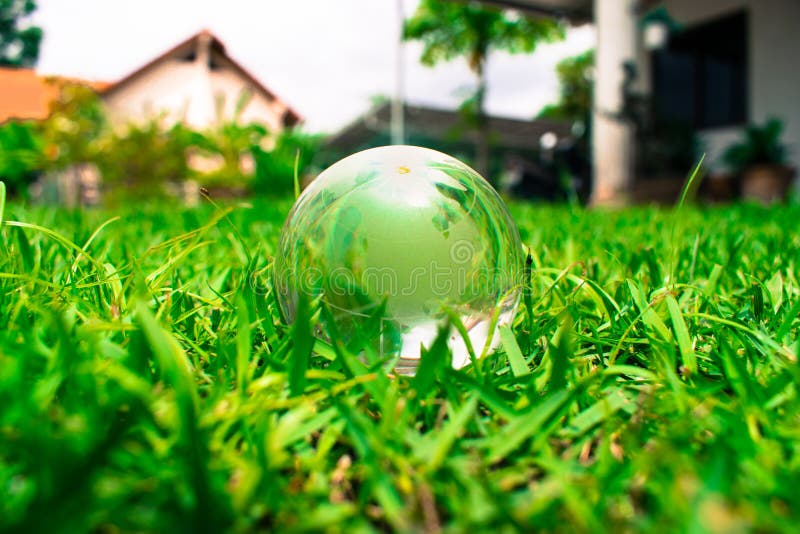 The earth ball stock image. Image of globe, earth, lawn - 100492887