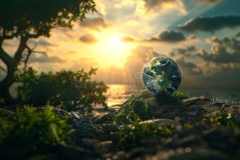 Earth: a Beacon of Hope stock illustration. Illustration of artwork ...