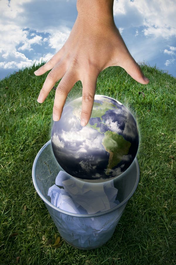 Earth in a Trash Bag stock image. Image of recycling, rubbish - 4622045
