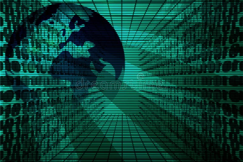 Binary earth stock illustration. Illustration of computer - 3115650