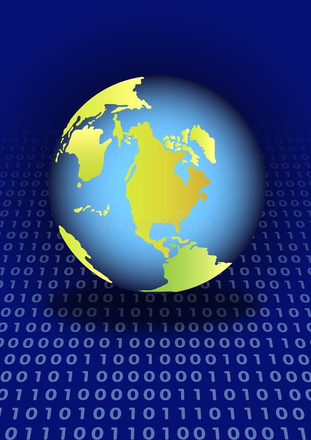 Binary earth stock illustration. Illustration of computer - 3115650