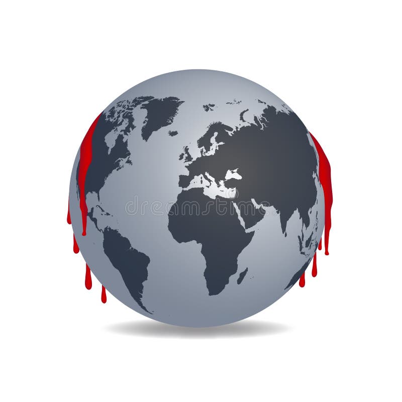 Bleeding Earth stock illustration. Illustration of concept - 5407098