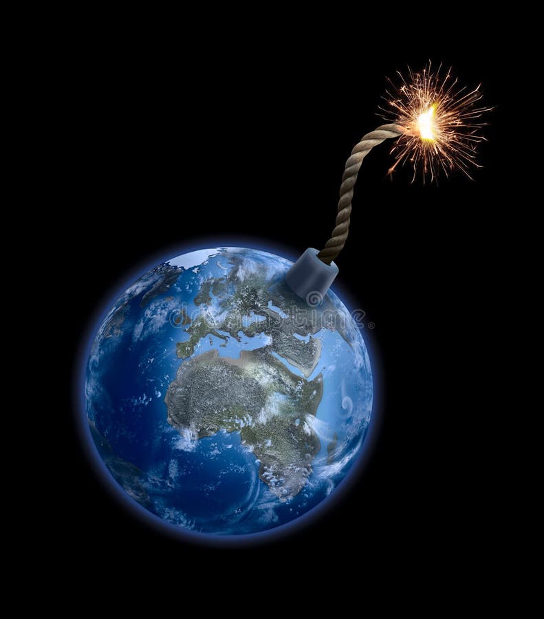 Earth bomb stock illustration. Illustration of danger - 17183170