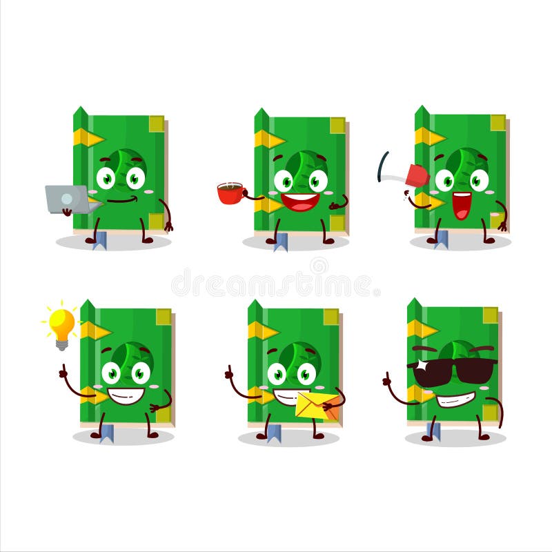 Earth Book of Magic Cartoon Character with Various Types of Business ...