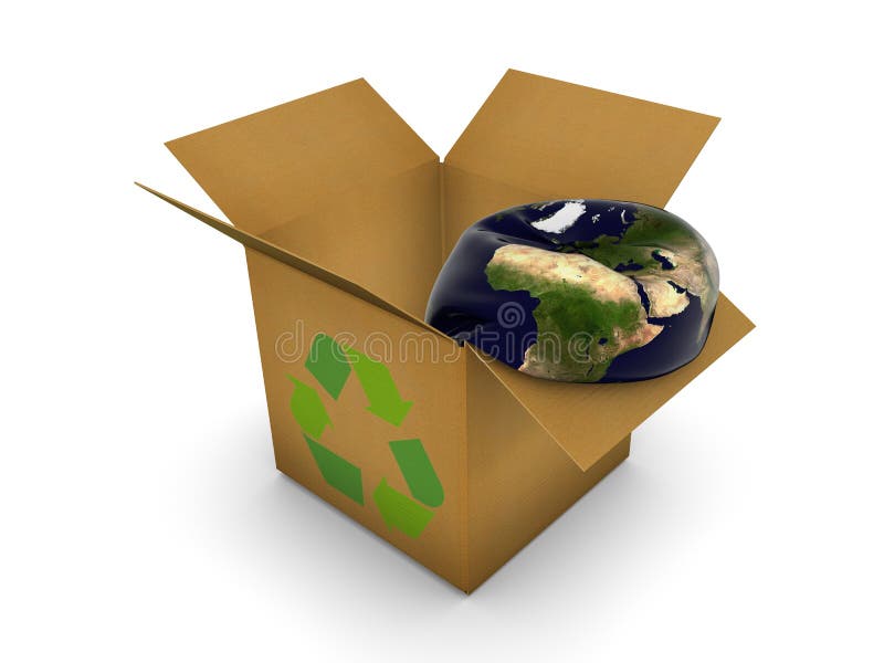 Earth in box stock illustration. Illustration of environment - 12726927