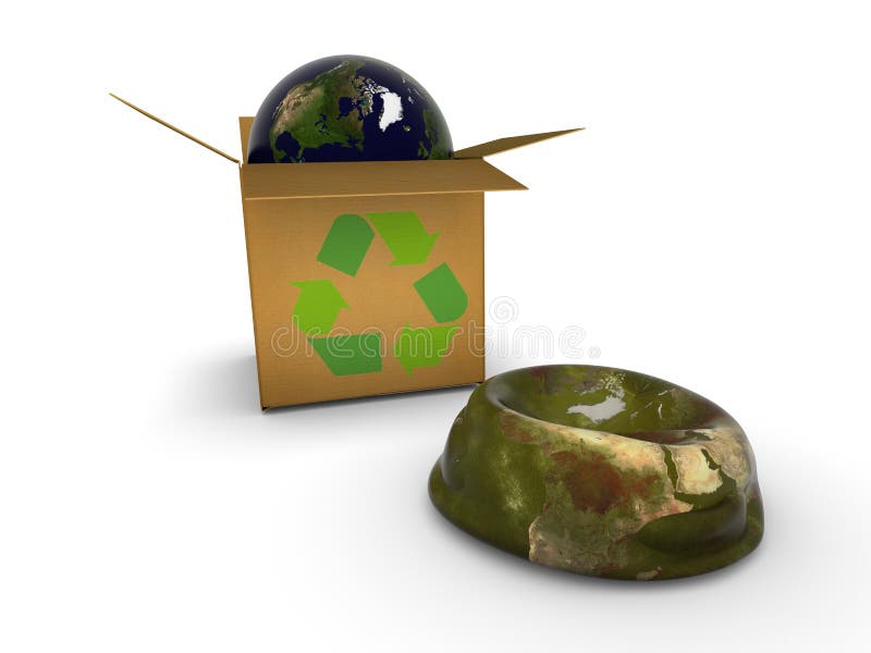 Earth in box stock illustration. Illustration of storage - 12726933