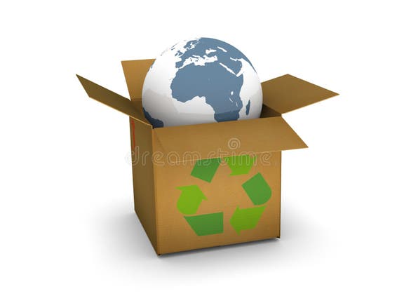 Earth in box stock illustration. Illustration of symbol - 12842097