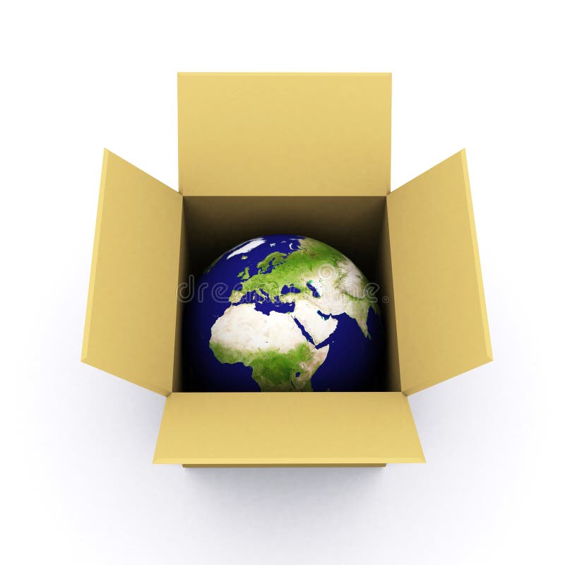 Earth in a box stock illustration. Illustration of environment - 1971495