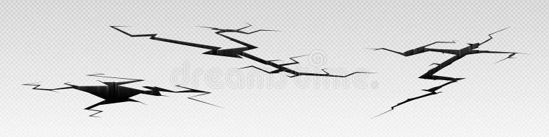 Earth Break Ground and Crack Hole Vector 3d Effect Stock Vector ...