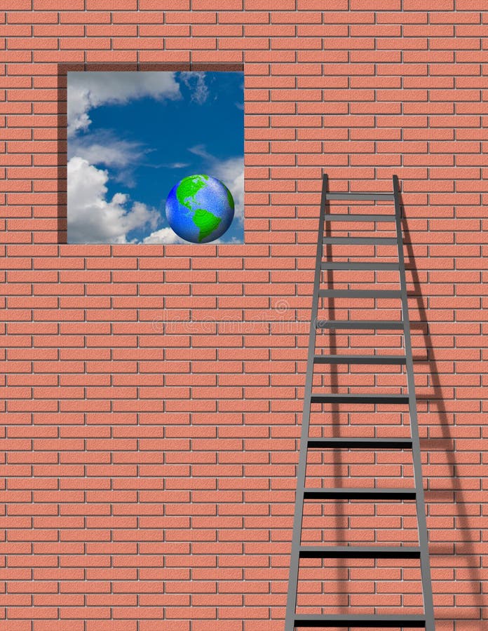 Earth stock illustration. Illustration of ladder, conceptual - 41223025