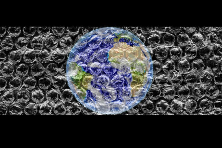 Earth in Bubble Wrap Plastic Concept of Protecting Earth, Plastic ...