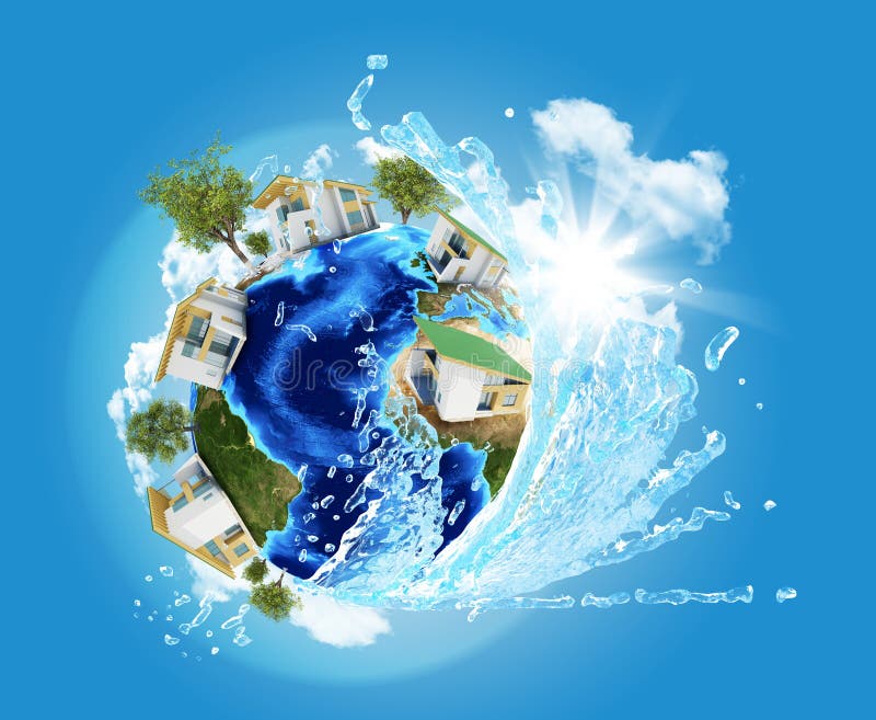 Earth and water stock photo. Image of clear, fresh, blue - 42341380