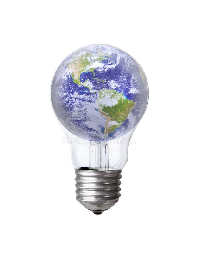 Lightbulb earth stock image. Image of smart, power, earth - 9053907